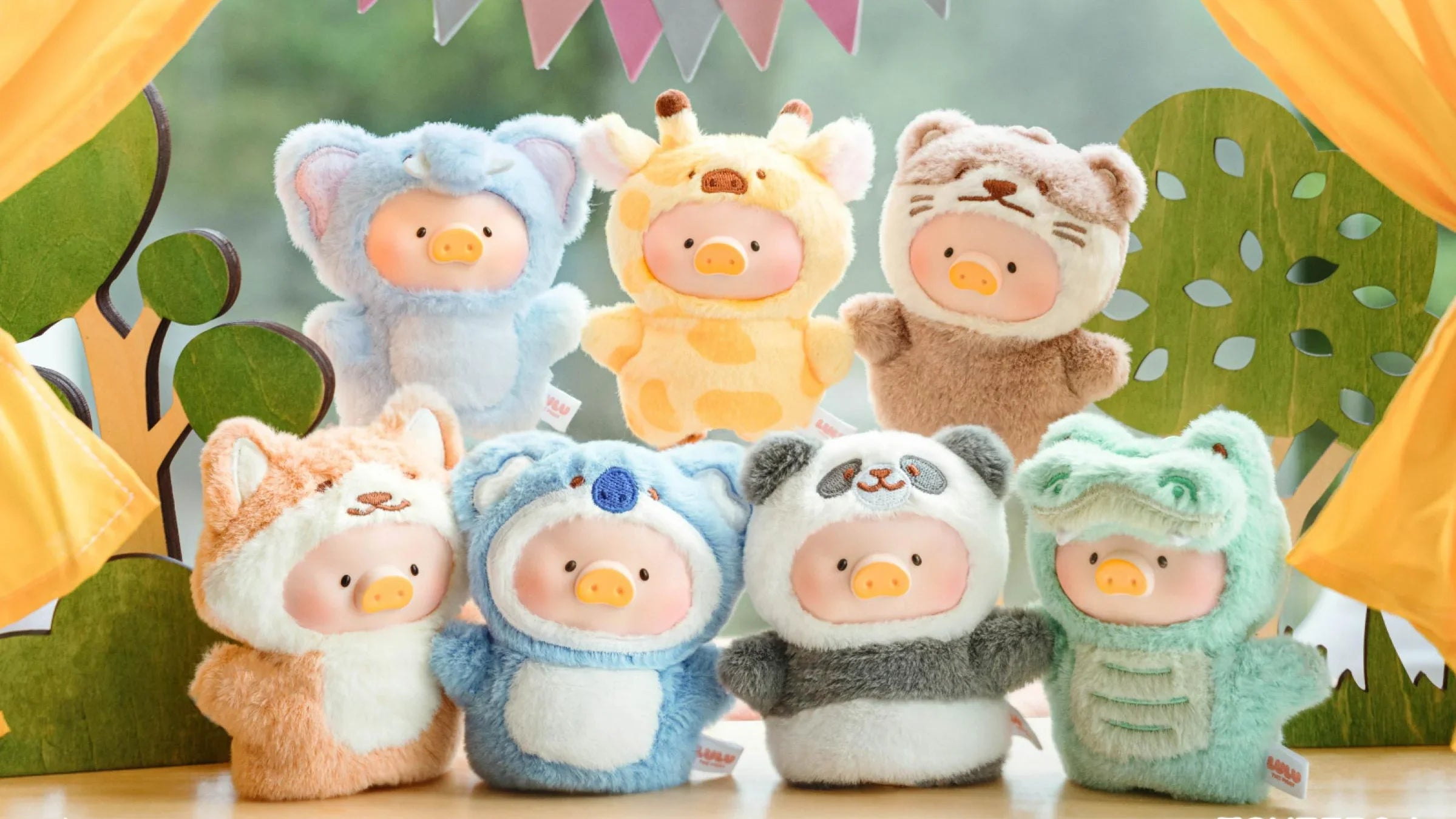 LuLu the Piggy Animal Party - Puppet Show PVC Face Plush Keychain Blind ...